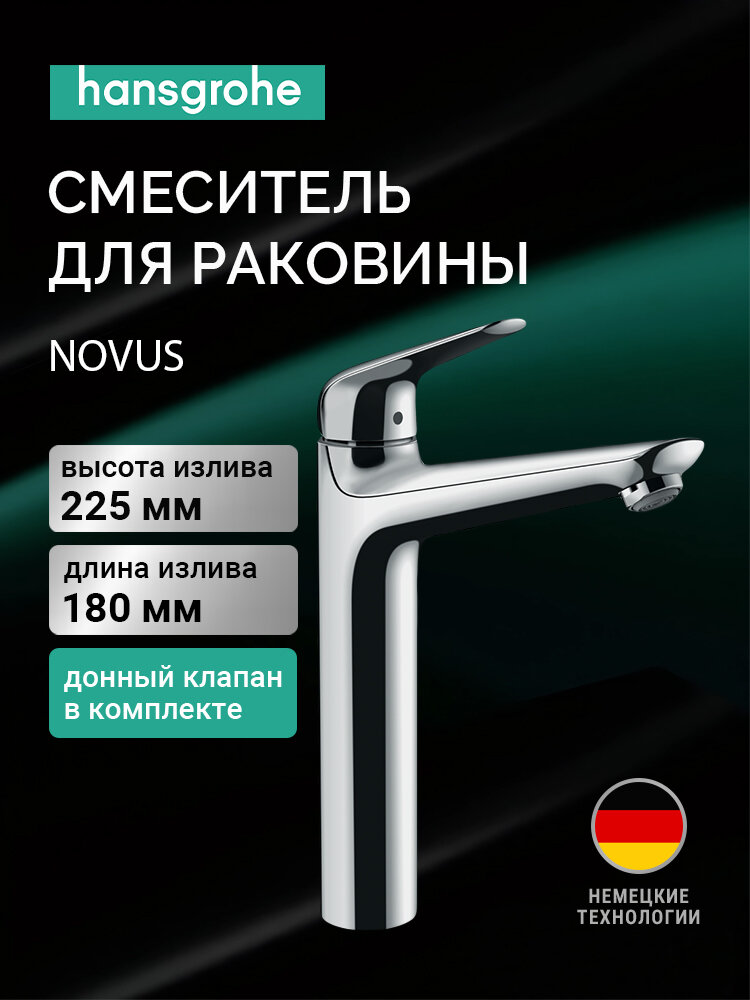 Смеситель для раковины Hansgrohe Novus 230 71123000 хромированный