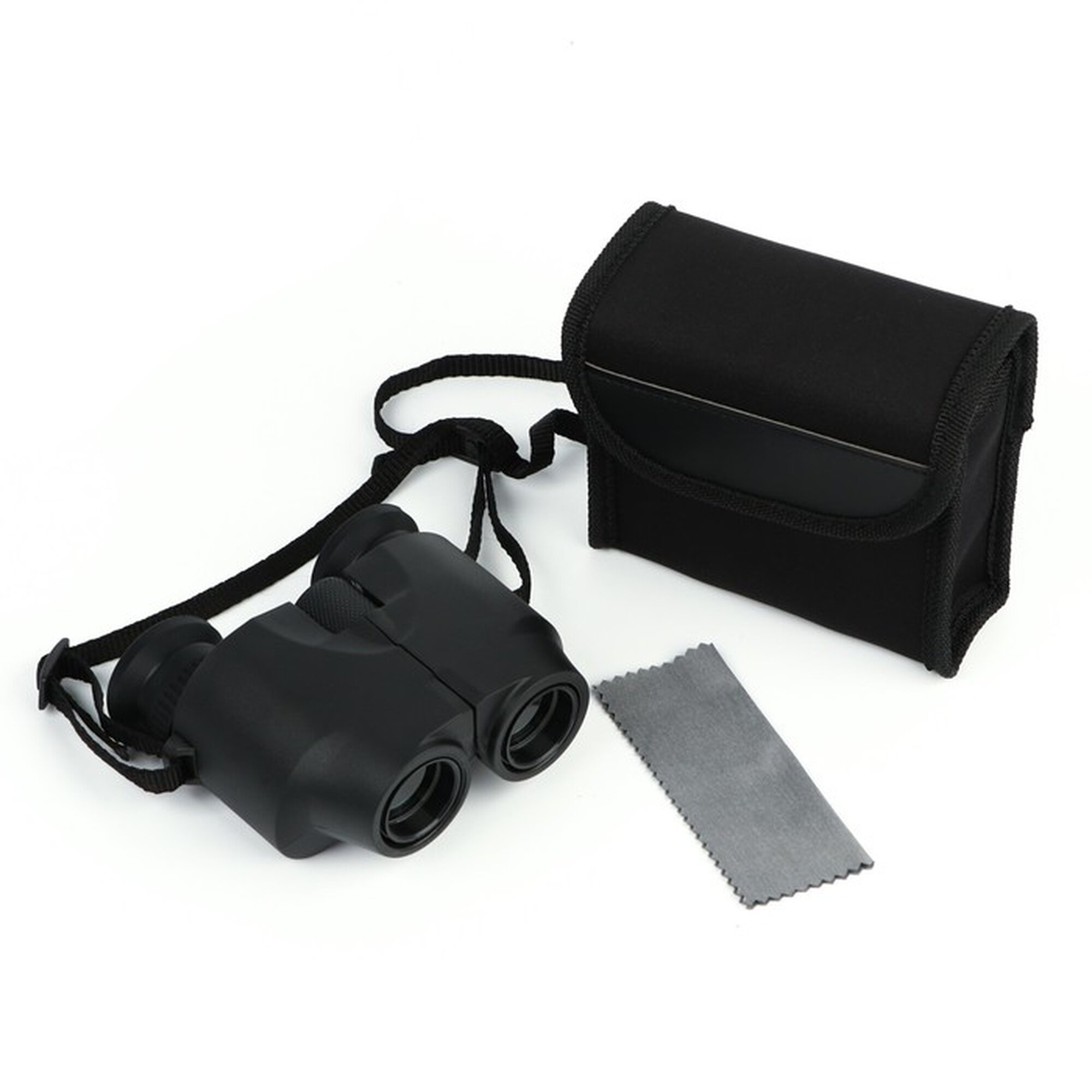 Бинокль Сима-ленд Компакт, 10-кратный зум, объектив 25мм, черный