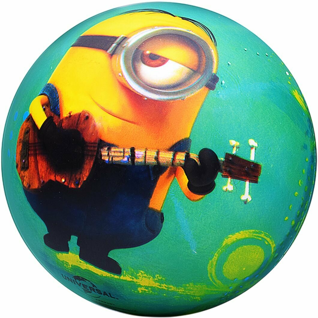Надувной пляжный мячик "Миньоны", детский мяч для плавания, купания, бассейна и воды, диаметр 23 см