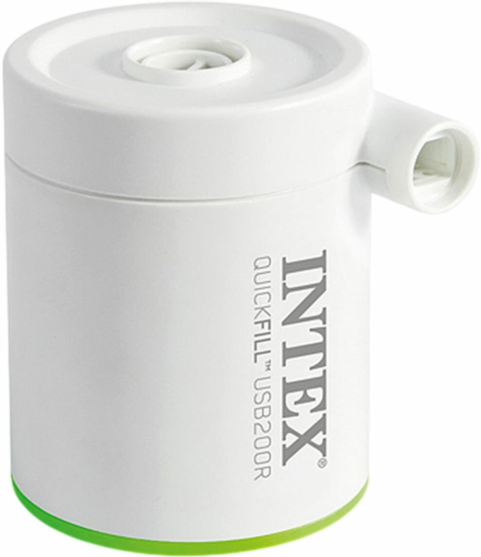 Электрический насос USB для накачивания надувки, воздушный насос с аккумулятором и двумя насадками для накачки надувного матраса, бассейна и других пвх изделий