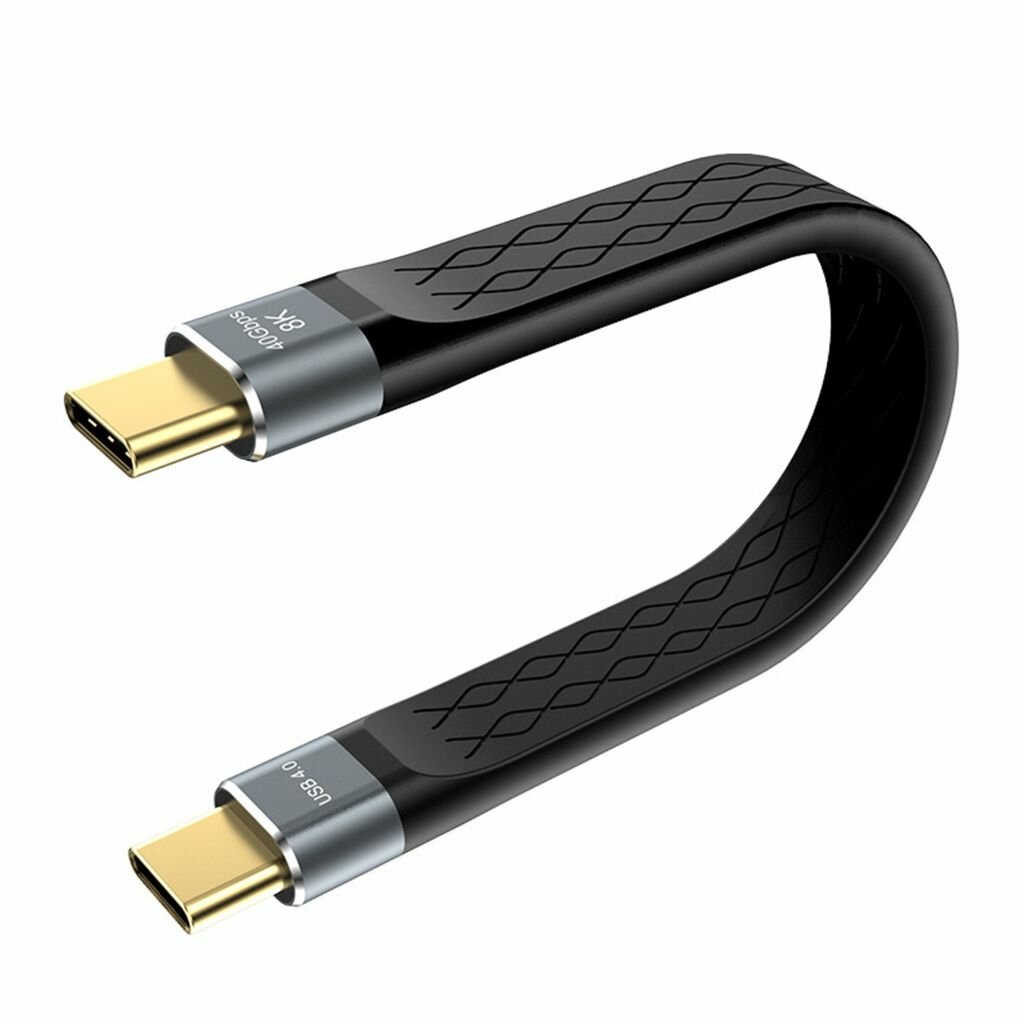 Кабель, USB4 плоский двухсторонний Type-C кабель 240W