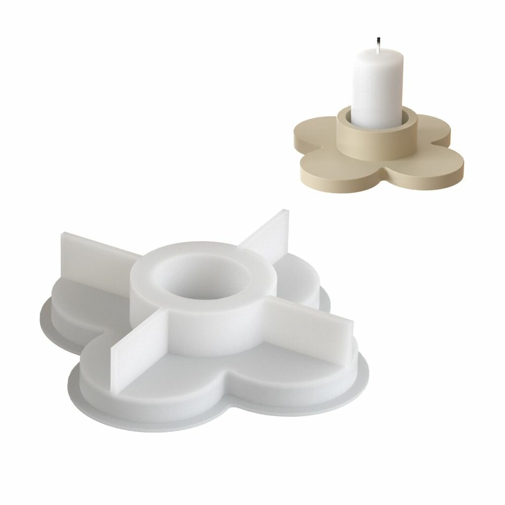 Набор форм для гипса "Клевер" из силикона