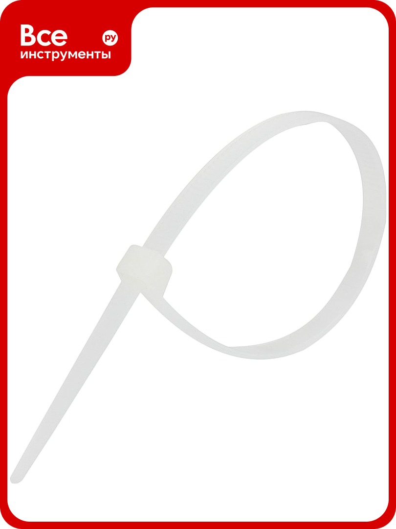 Пластиковые стяжки Cablexpert 370 мм х 4.8 мм, белые, 100 шт. NYT-370x4.8 из нейлона с УФ‑защитой для крепления