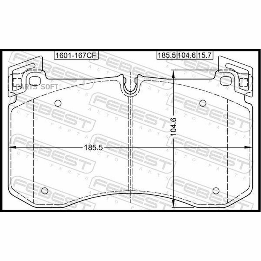 FEBEST 1601-167CF колодки тормозные передние СERAMIC MERCEDES BENZ ()