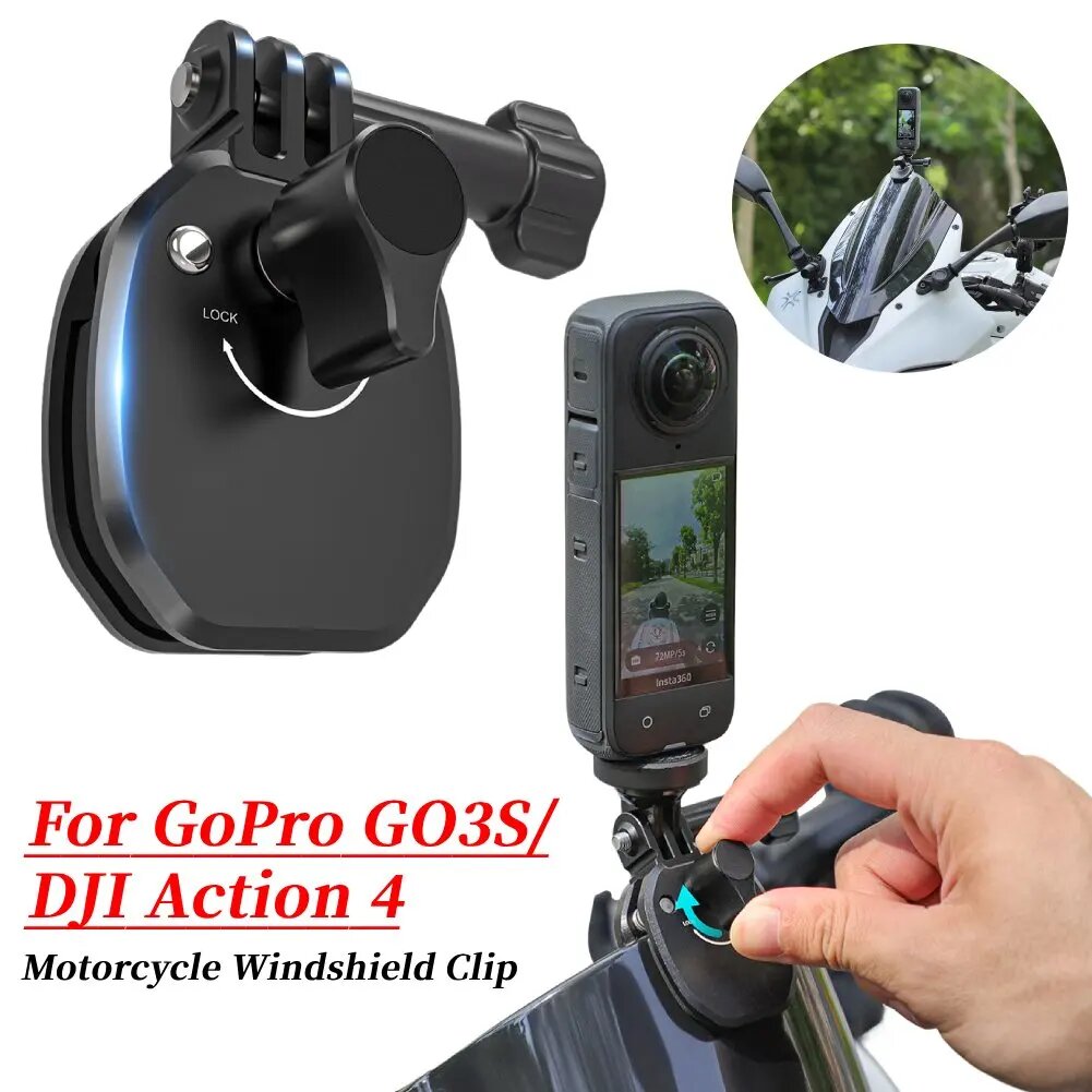 Зажим для лобового стекла мотоцикла GoPro DJI Insta360