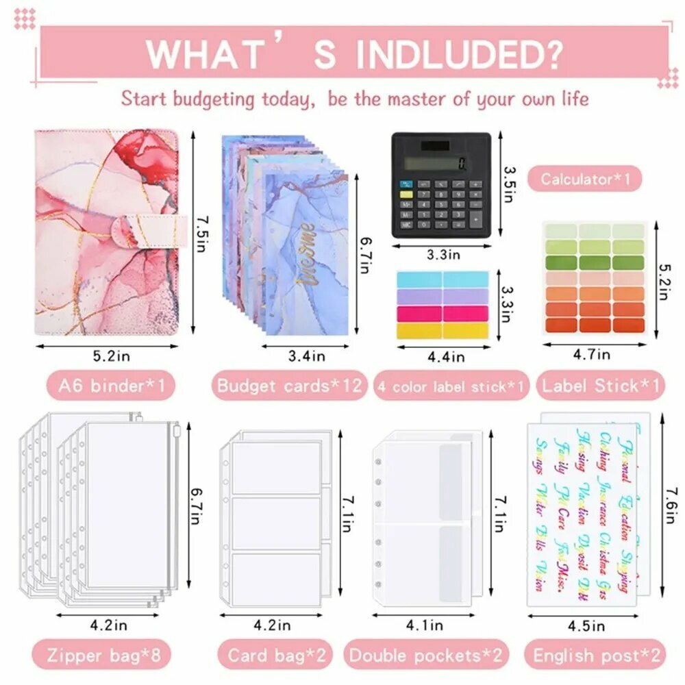 Бюджетный набор с карманами и наклейками