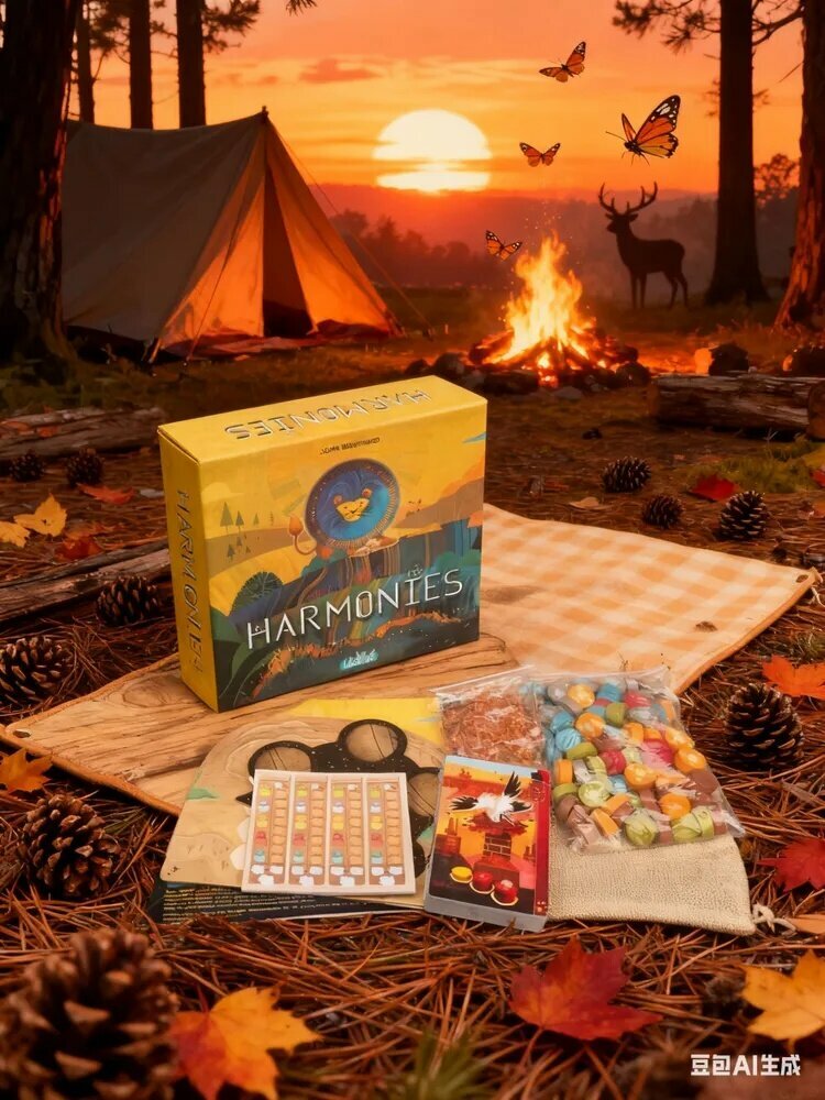 Настольная игра Harmonies (строительство 3D-ландшафтов)