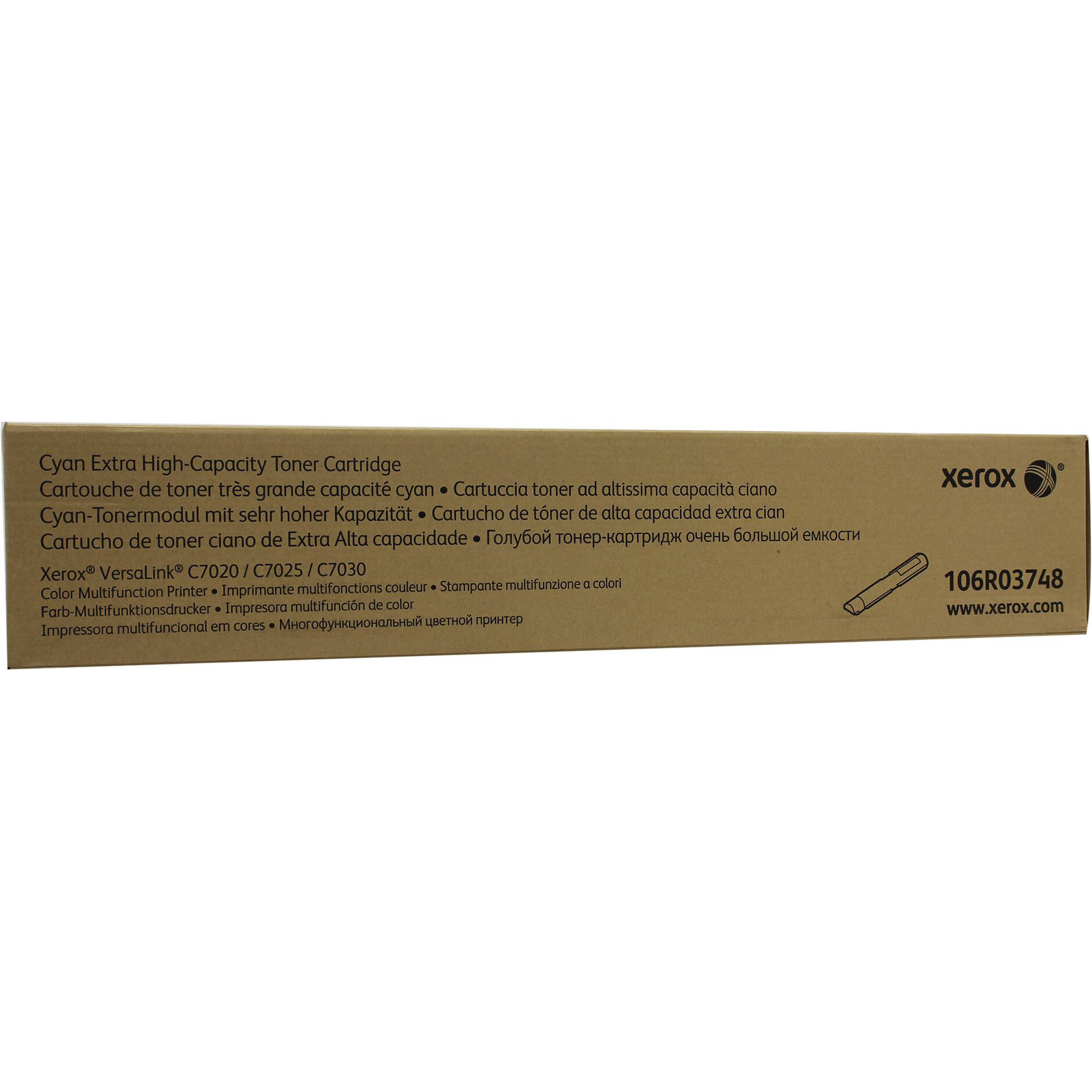 Картридж Xerox 106R03748 голубой для Xerox VersaLink C7020/ C7025/ C7030 , 16500 страниц, оригинальный