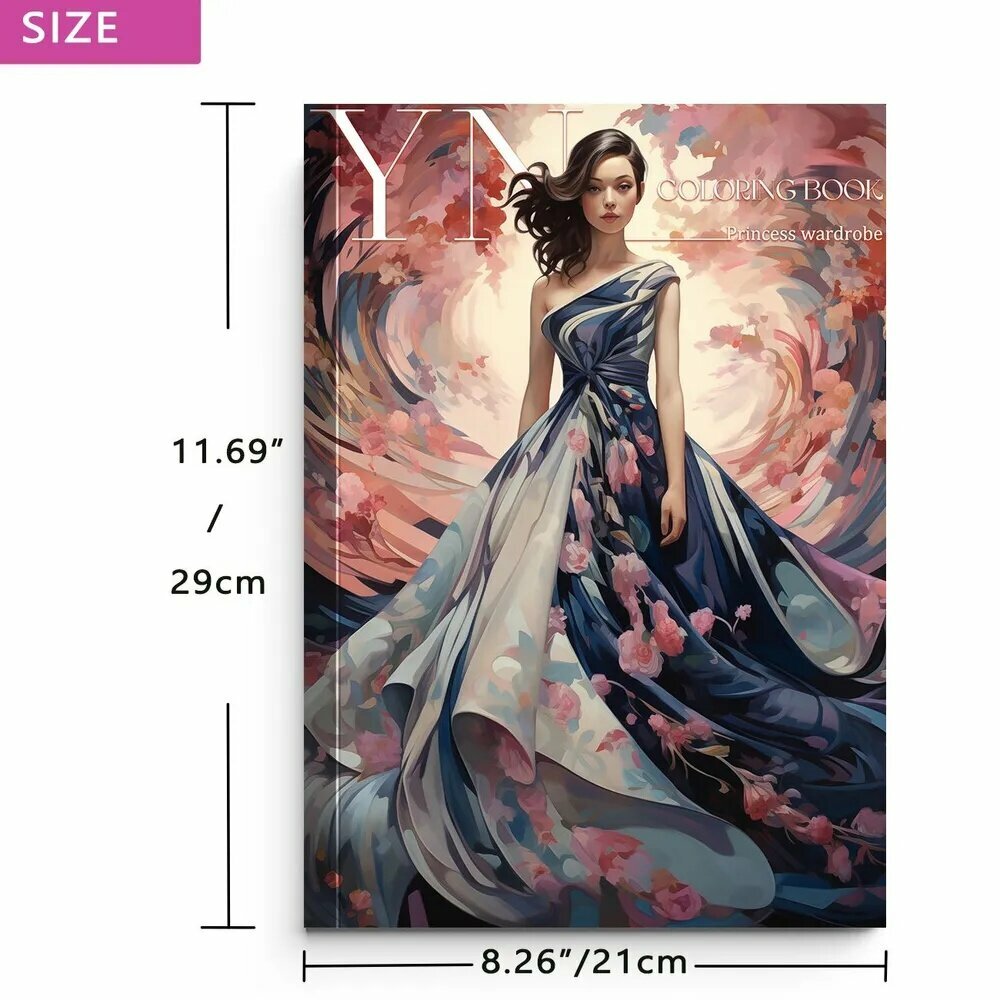 Книжка-раскраска моды, Альбом для рисования Витрина моды, высокое качество Книга каракулей30 см*21 см, подходит для раскрашивания как взрослыми, так и детьми