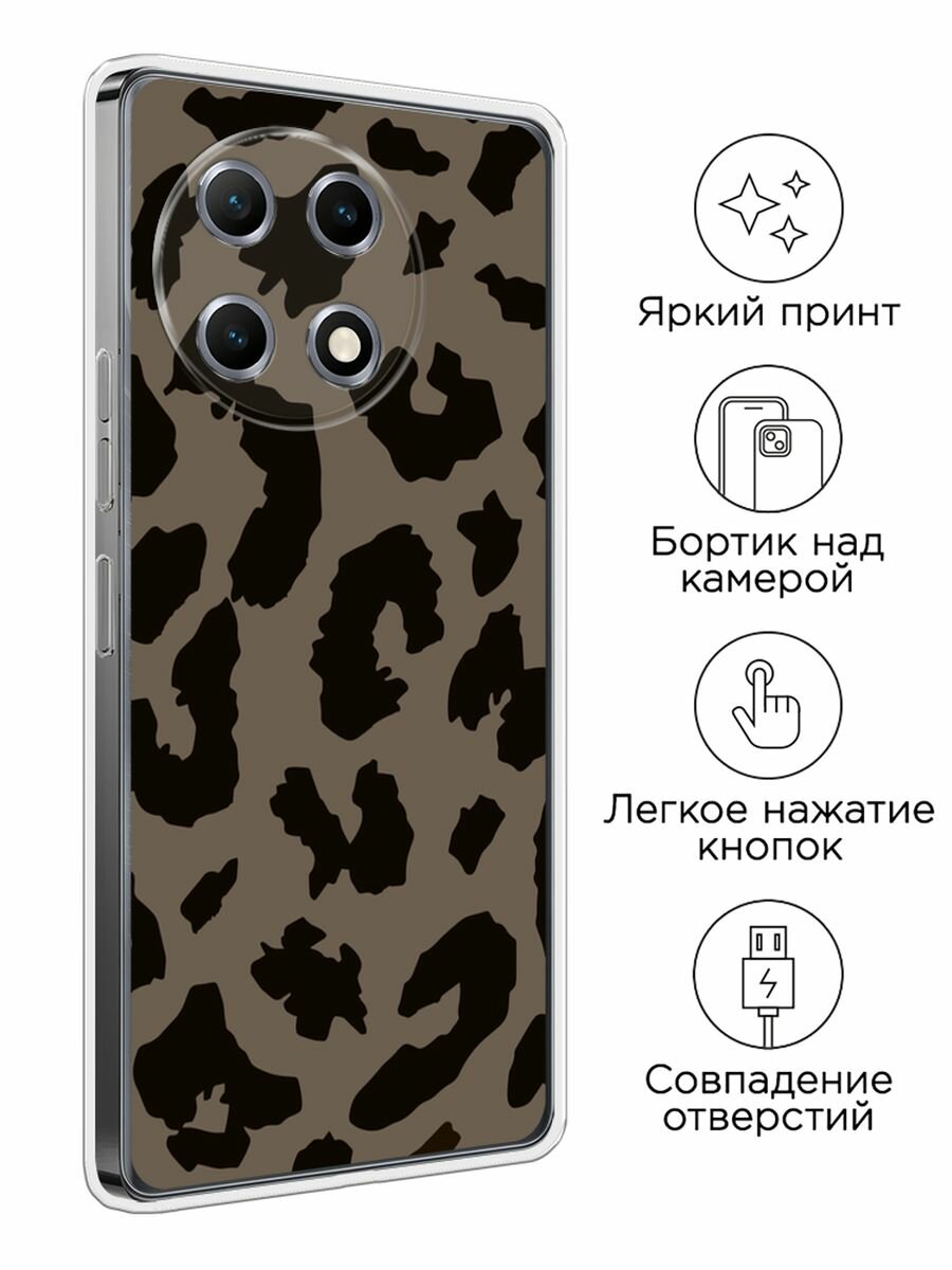 Чехол на Tecno Camon 30S / Текно Камон 30S с принтом "Леопардовые пятна паттерн 1" — фото 1
