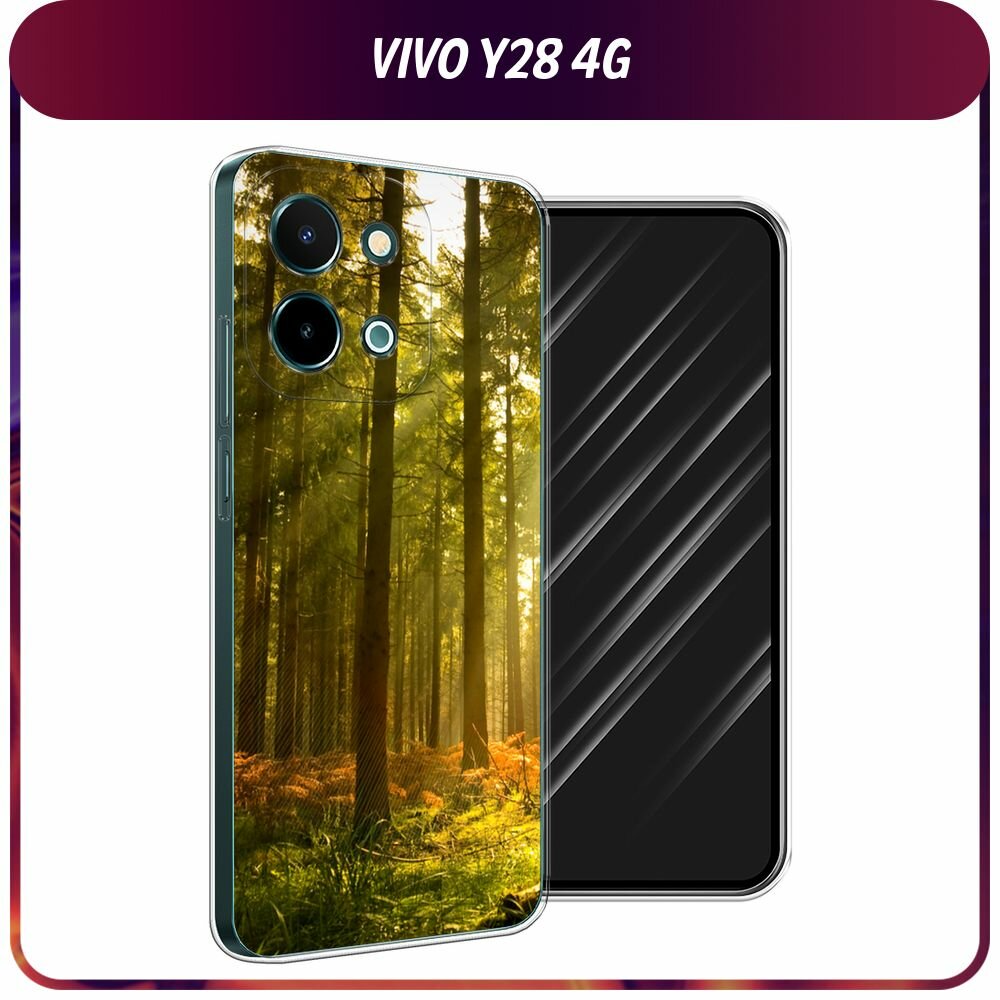 Силиконовый чехол на Vivo Y28 4G / Виво Y28 4G с принтом "Лес 7"