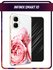 Чехол на Infinix Smart 10 / Инфиникс Смарт 10 с принтом "Пионы на белом"