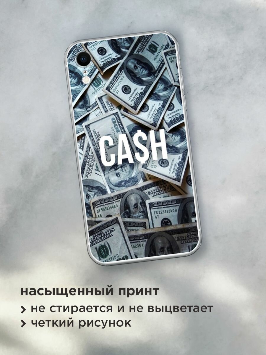 Силиконовый чехол на Apple iPhone XR / Айфон XR с принтом "Cash" — фото 1