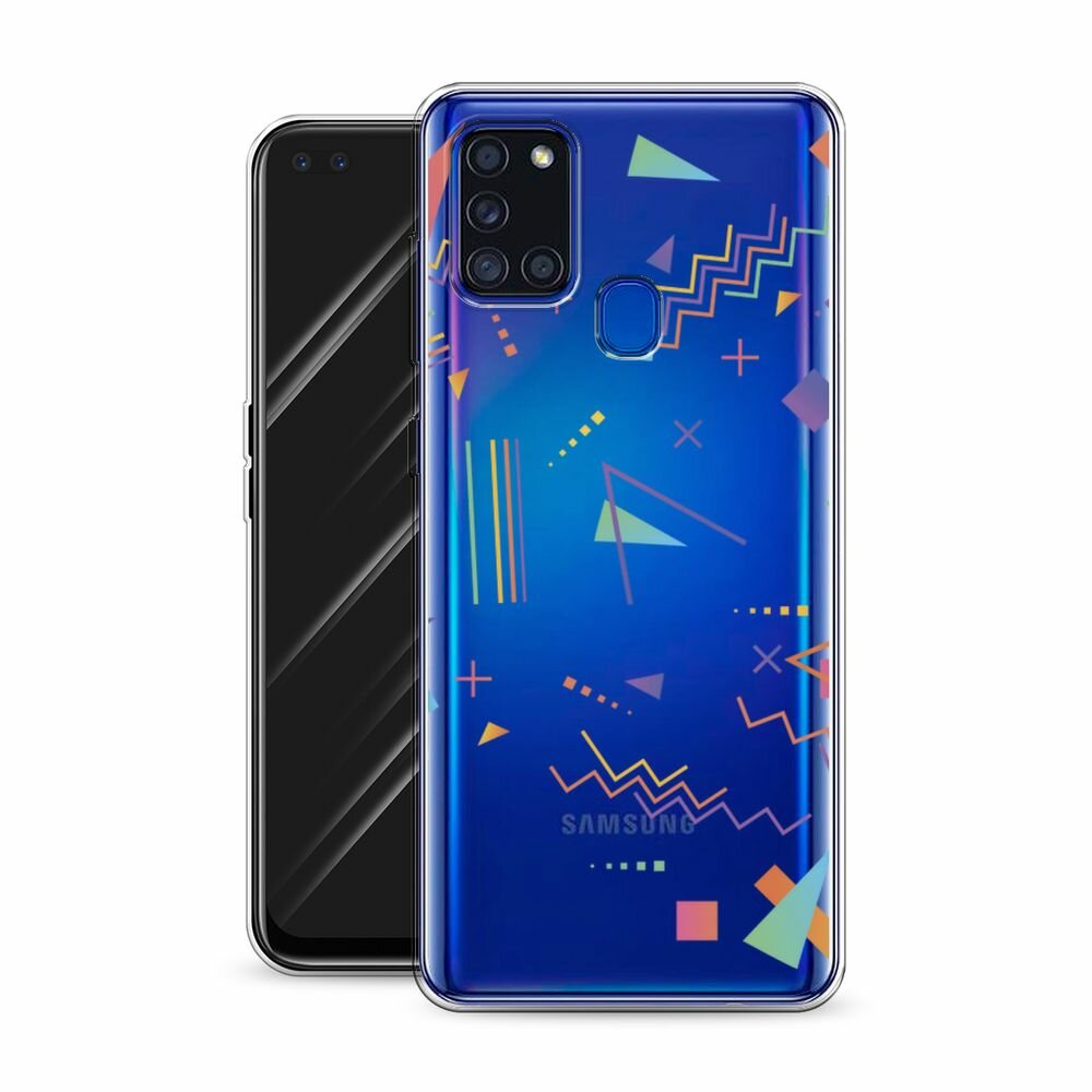 Чехол на Samsung Galaxy A21s / Самсунг Галакси A21s с принтом Случайный порядок, прозрачный — фото 1