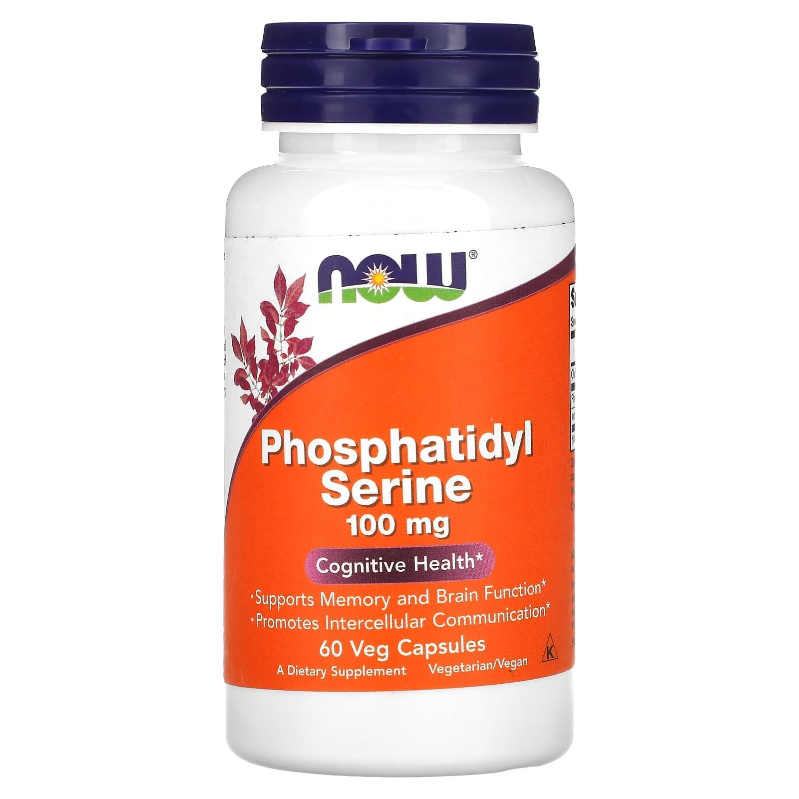 Now Foods Phosphatidyl Serine, Фосфатидил Серин 100 мг - 60 капсул