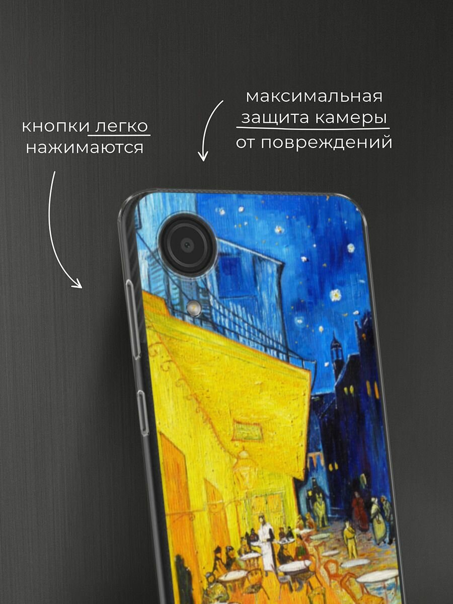 Чехол на Samsung Galaxy A03 Core / Самсунг Галакси А03 Core с принтом "Ван Гог Желтый дом" — фото 1