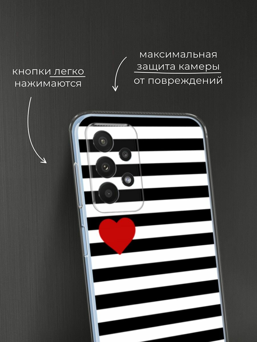 Чехол на Samsung Galaxy A23 / Самсунг Галакси А23 с принтом "Красное сердце" — фото 1