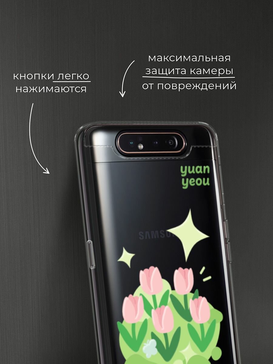 Чехол на Samsung Galaxy A80 / Самсунг Гэлакси A80 с принтом "Protect nature" — фото 1