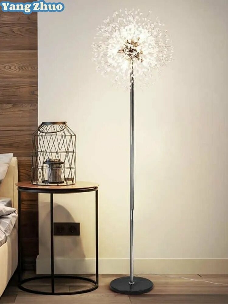 Торшер из хрусталя в виде одуванчика