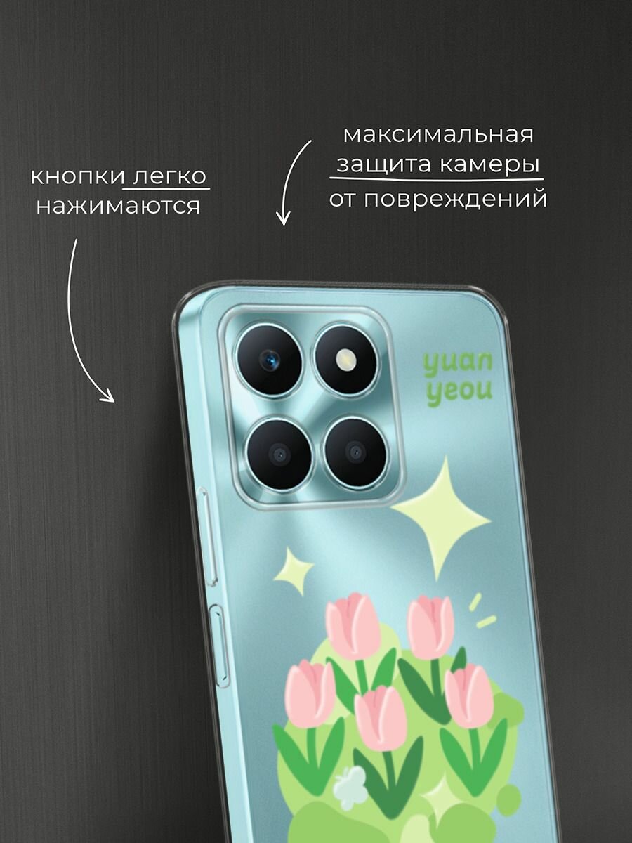 Чехол на Honor X6A / Хонор X6A с принтом "Protect nature" — фото 1