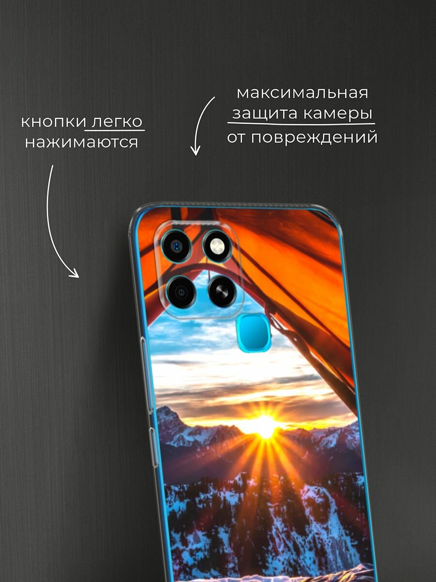 Чехол на Infinix Smart 6 / Инфиникс Смарт 6 с принтом "Горы 7" — фото 1