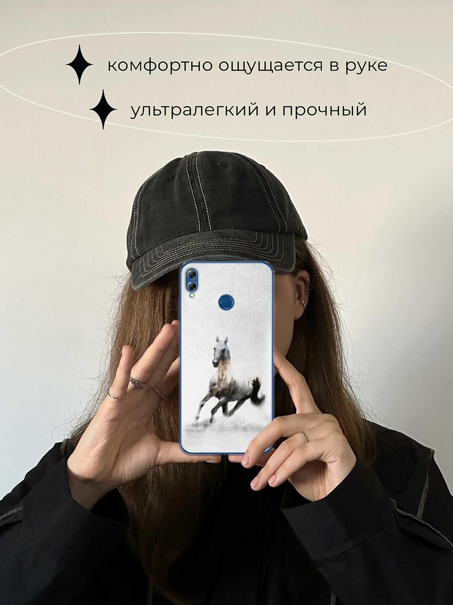 Силиконовый чехол на Honor 8X / Хонор 8Х с принтом "Лошадь лес" — фото 1