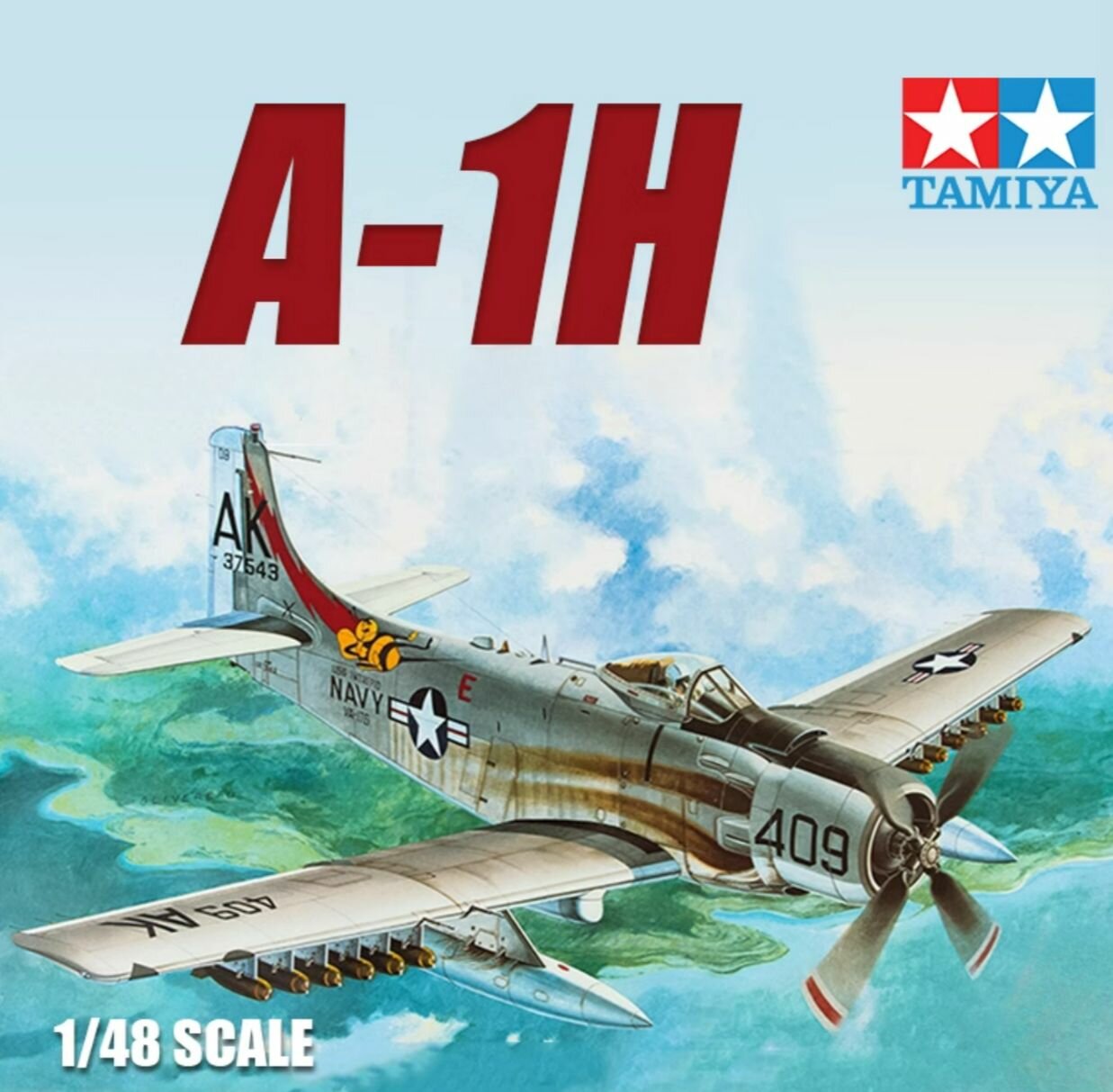 Tamiya 61058 1/48 Набор самолетов модели ВМС США Douglas A-1H Воздушный налет