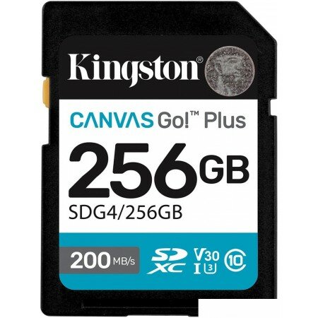Kingston Canvas Go! Plus SDXC 256GB SDG4/256GB