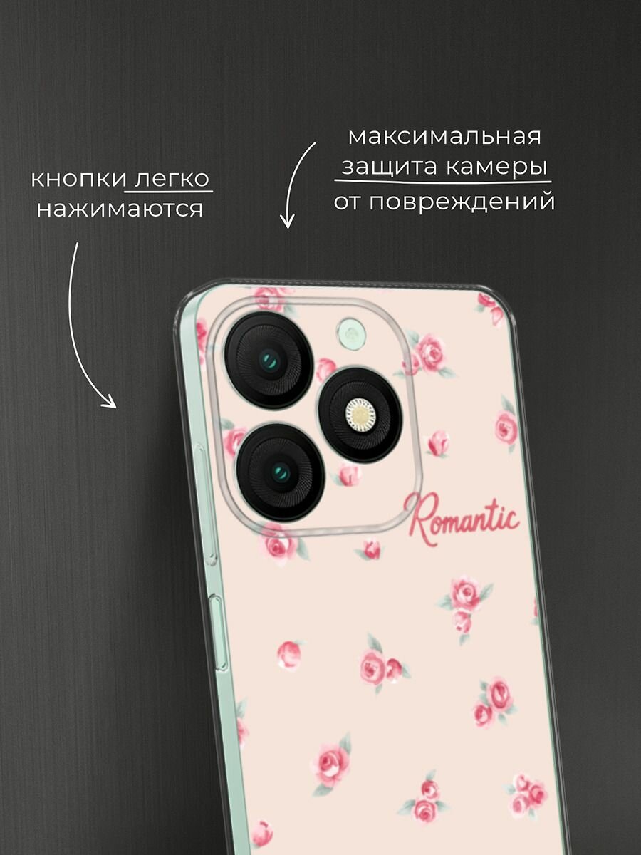 Силиконовый чехол на Itel A50 / Ител А50 с принтом "Romantic" — фото 1