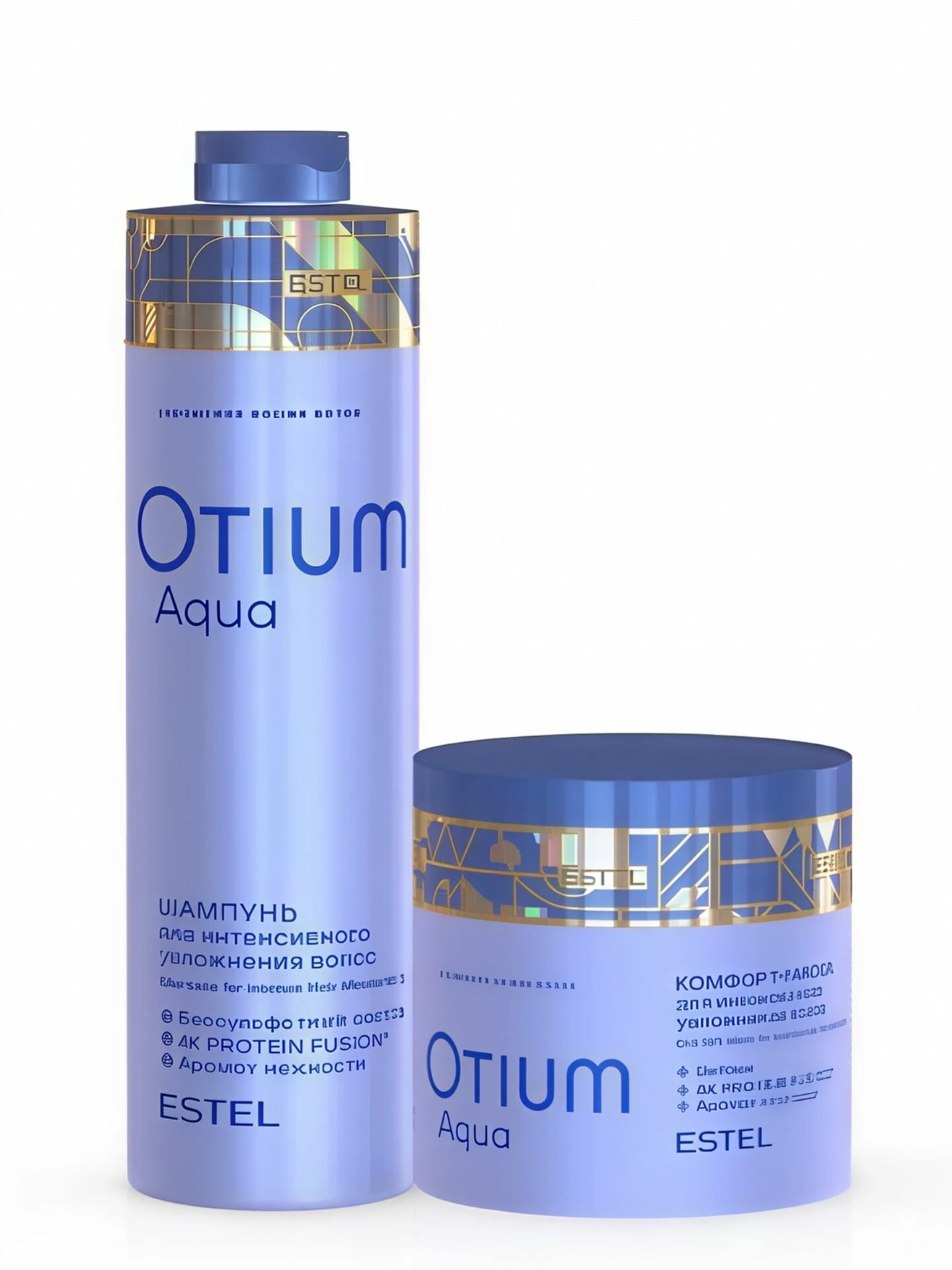 ESTEL OTIUM AQUA для интенсивного увлажнения волос, шампунь 1000 мл + маска 300 мл