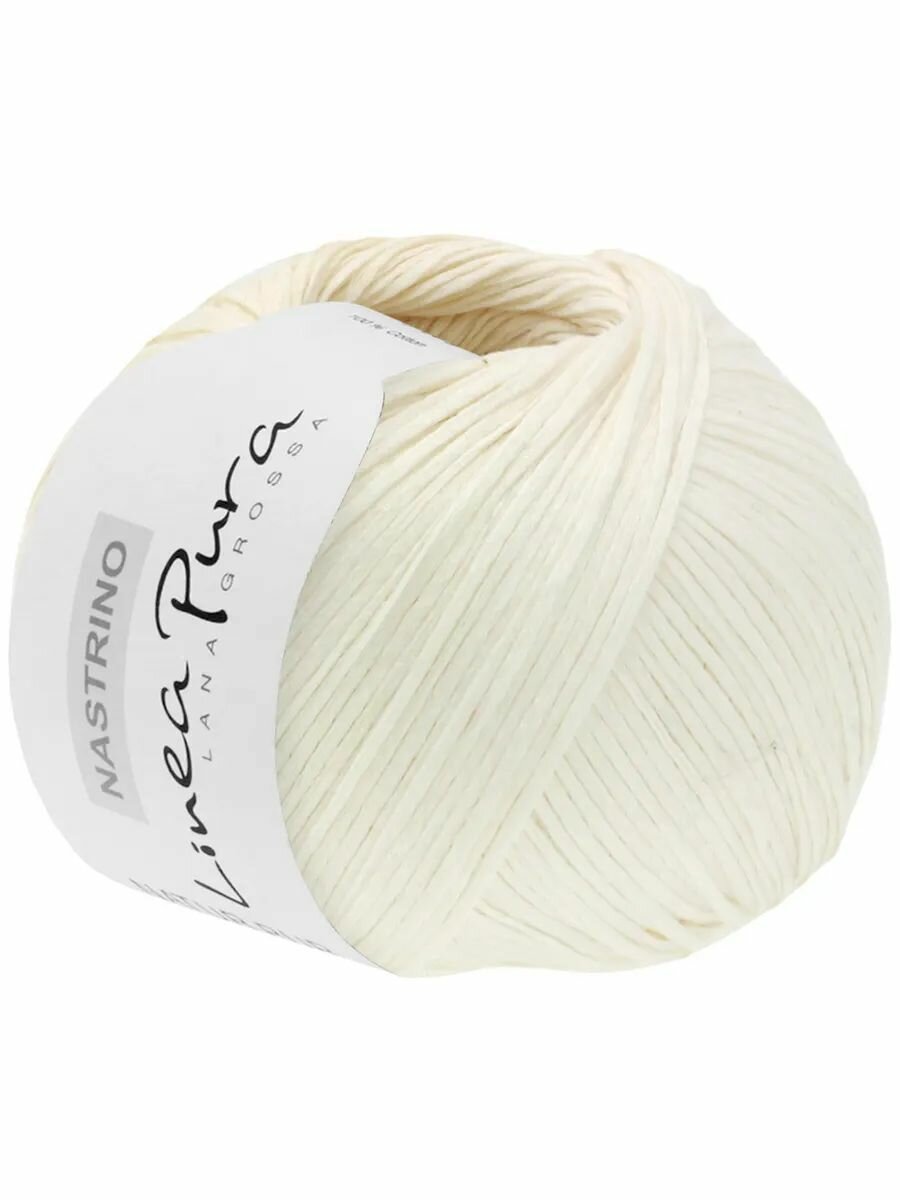 Пряжа для вязания Lana Grossa Nastrino хлопковая, цвет 002, 1 моток