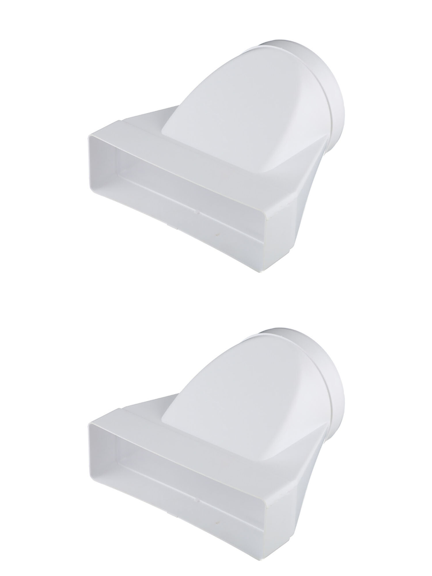 Соединитель эксцентриковый пластиковый для плоских воздуховодов 60х204 мм с круглыми d125 мм (2 шт.)