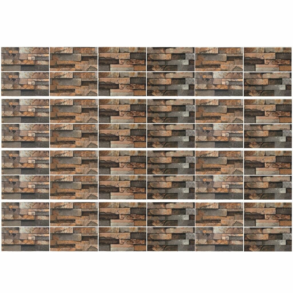 1 упаковка из 48 штук, 48 штук самоклеящихся наклеек для керамической плитки из мраморной хрустальной пленки KIT034