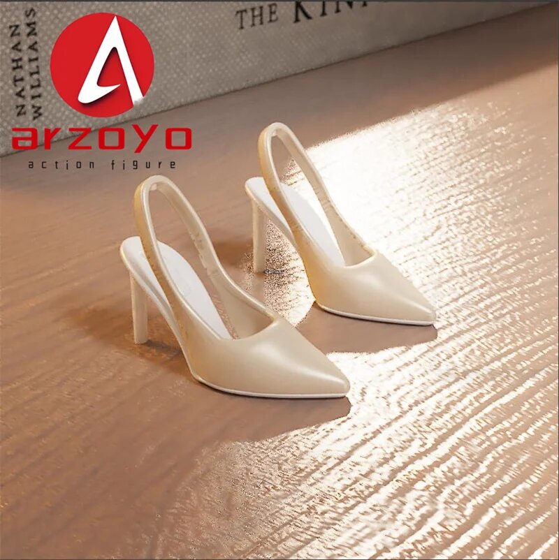 Туфли Ar.zoyo 1/6 бежевые для кукол 12"