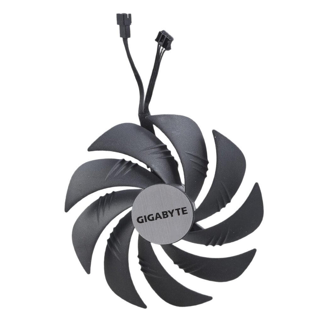 Бесшумный вентилятор видеокарты 1 Gigabyte RTX4090 Magic Eagle OC GAMING — левый вентилятор