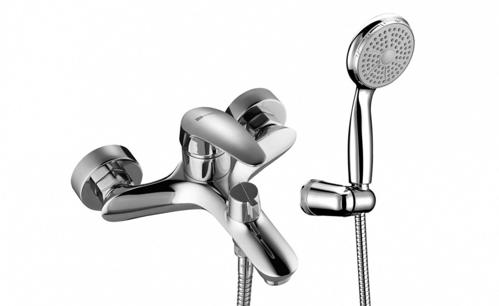 Смеситель для ванны с душем Lemark Linara LM0414C с коротким изливом, дивертор с керамическими пластинами