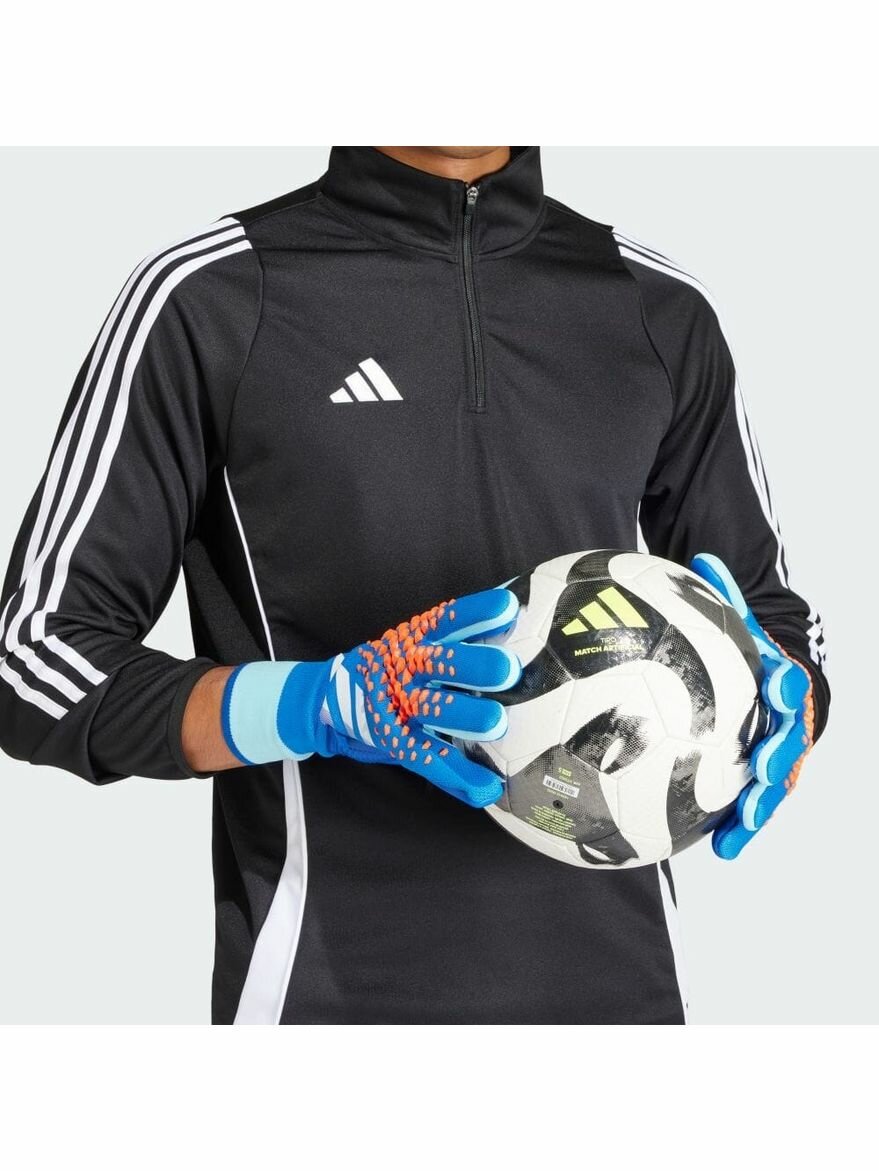 Перчатки adidas для мужчин и женщин, размер 10, синий/белый — фото 1