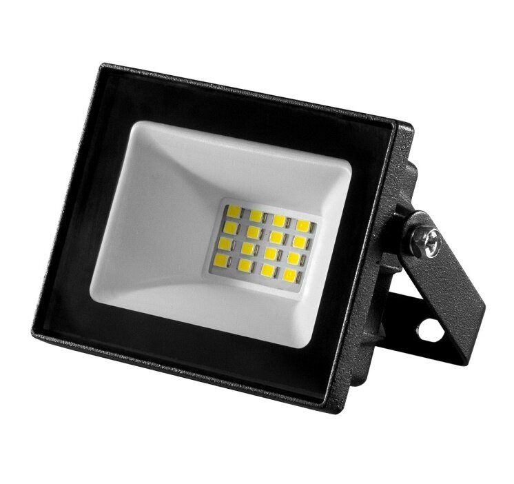 20W ELF-FL-20-Black-W 220V 1600Lm 6500k IP65, Прожектор светодиодный, Чёрный корпус, ELF, Белый холодный