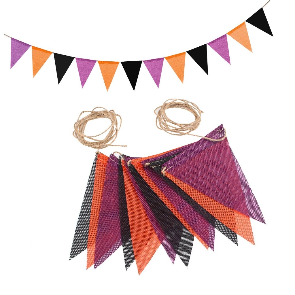 12 шт. Яркие треугольные флажки для легкого подвешивания, украшение для вечеринок