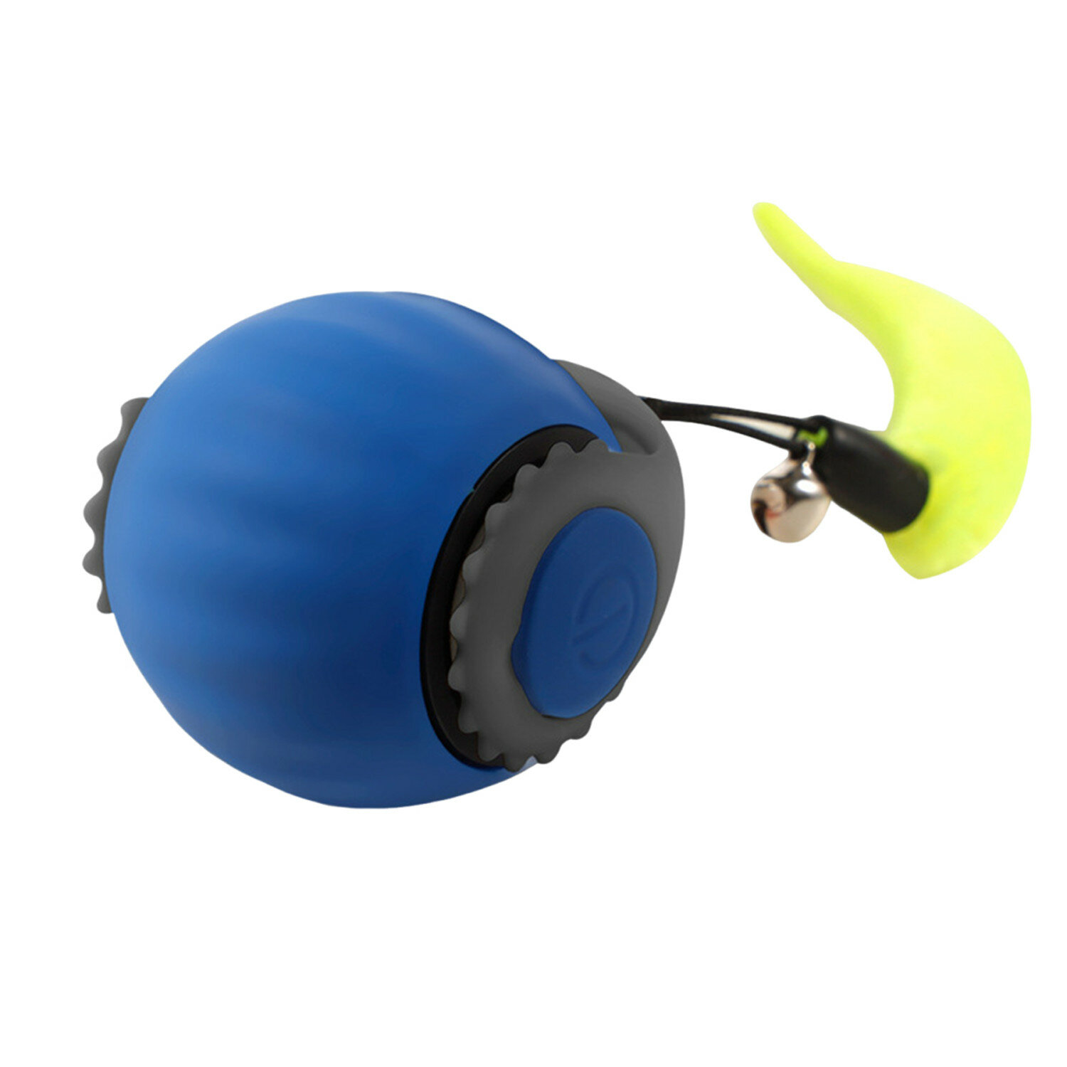 Игрушка для кошек Интерактивная мяч, Автоматическое вращение, Для домашних питомцев, Тихий, Автоматическое движение, Прыгающий мяч, Игрушка для котят, Заряжаемая, Силикон, Premium, Самовращающийся мяч (Синий), Материал: ABS+силикон, Размер: 5.5*4.5*4.8