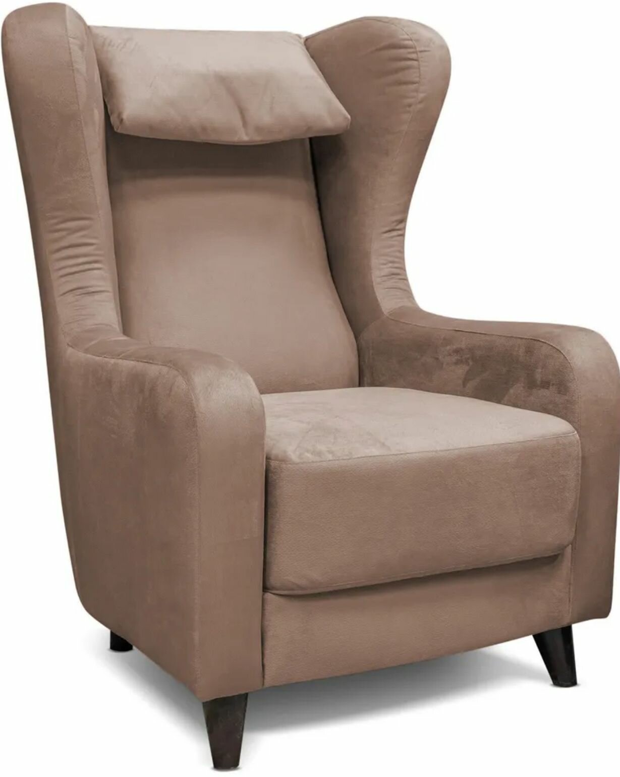 Кресло для дома Оникс 8 в комплекте с пуфом, ткань замша Fenix 04