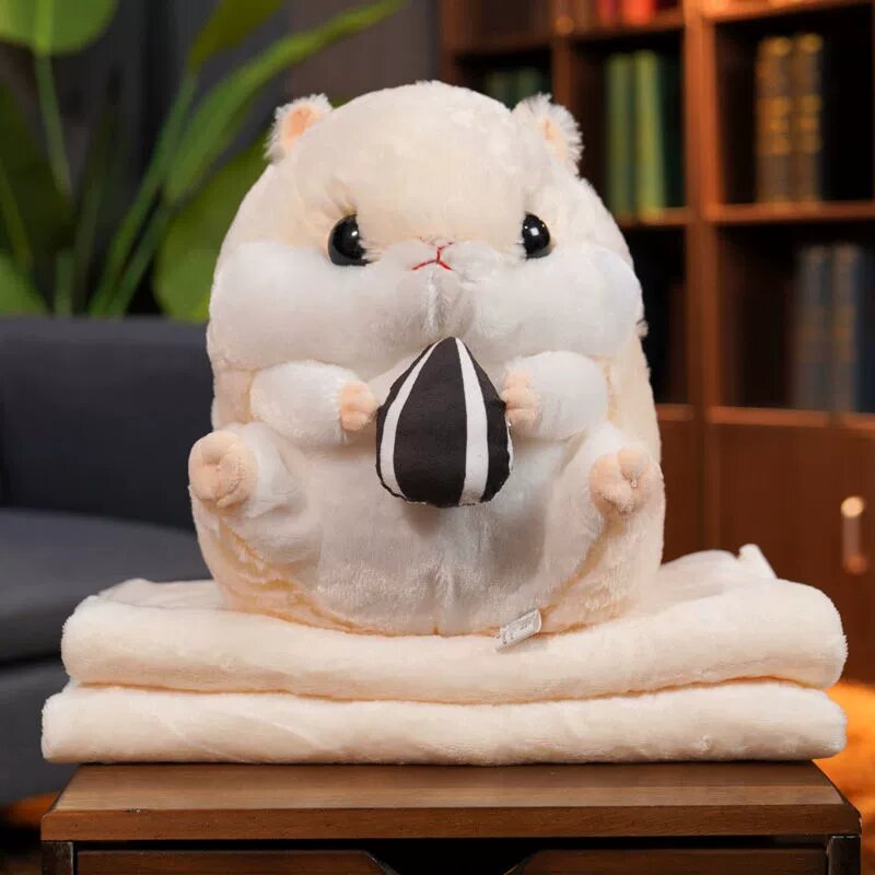 Плюшевая игрушка-грелка для рук в виде хомяка и шиншиллы, кролик-грелка для рук 2-в-1, милая подушка-грелка для рук для