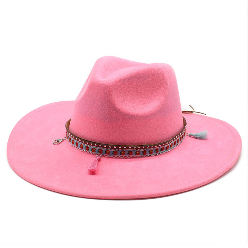 Многоцелевая Джазовая шляпа черная 2025 Унисекс Осень Защита от солнца Шерсть / MOM-013