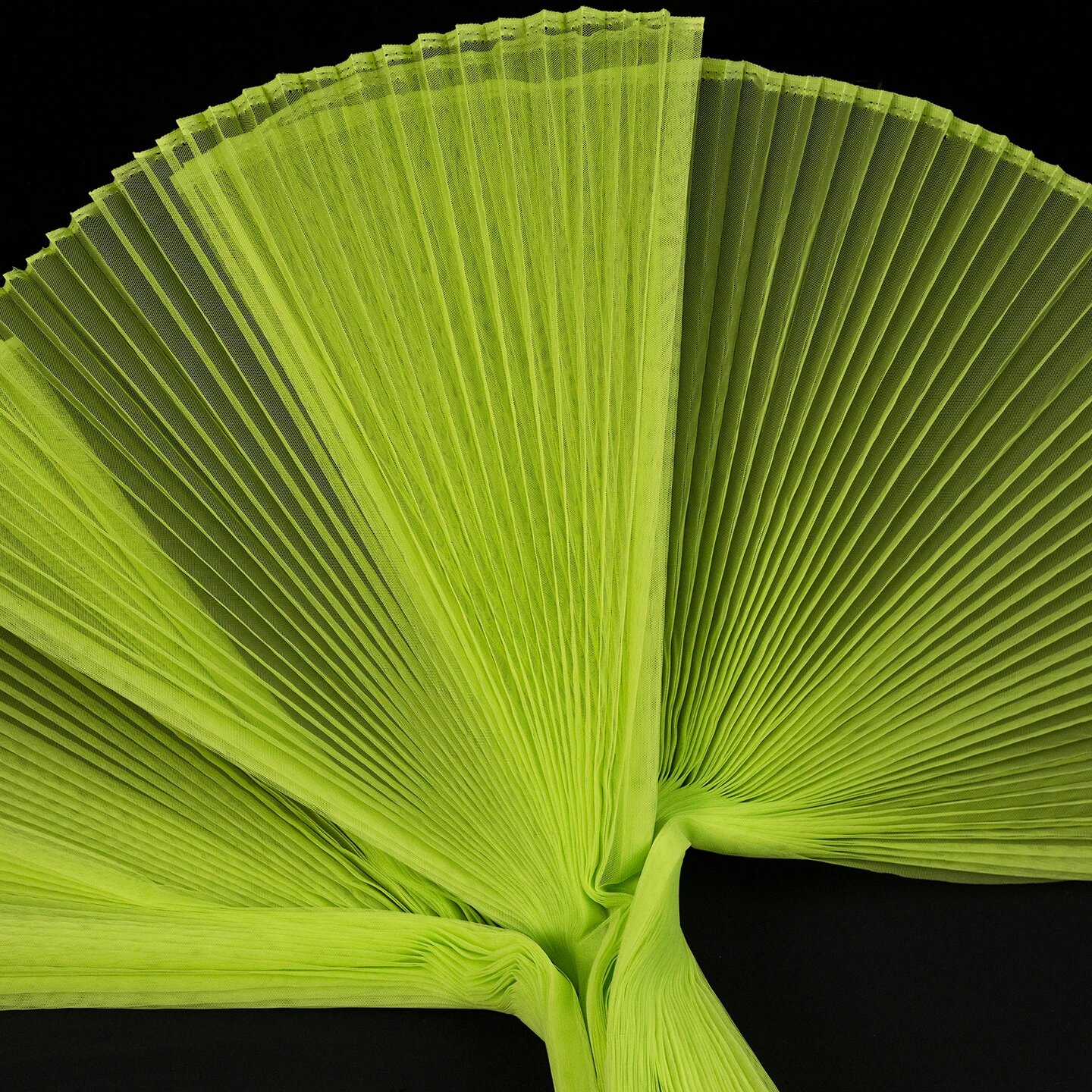 Жесткая сетчатая плиссированная ткань uarestar 1 метр Зеленый, fluorescent green