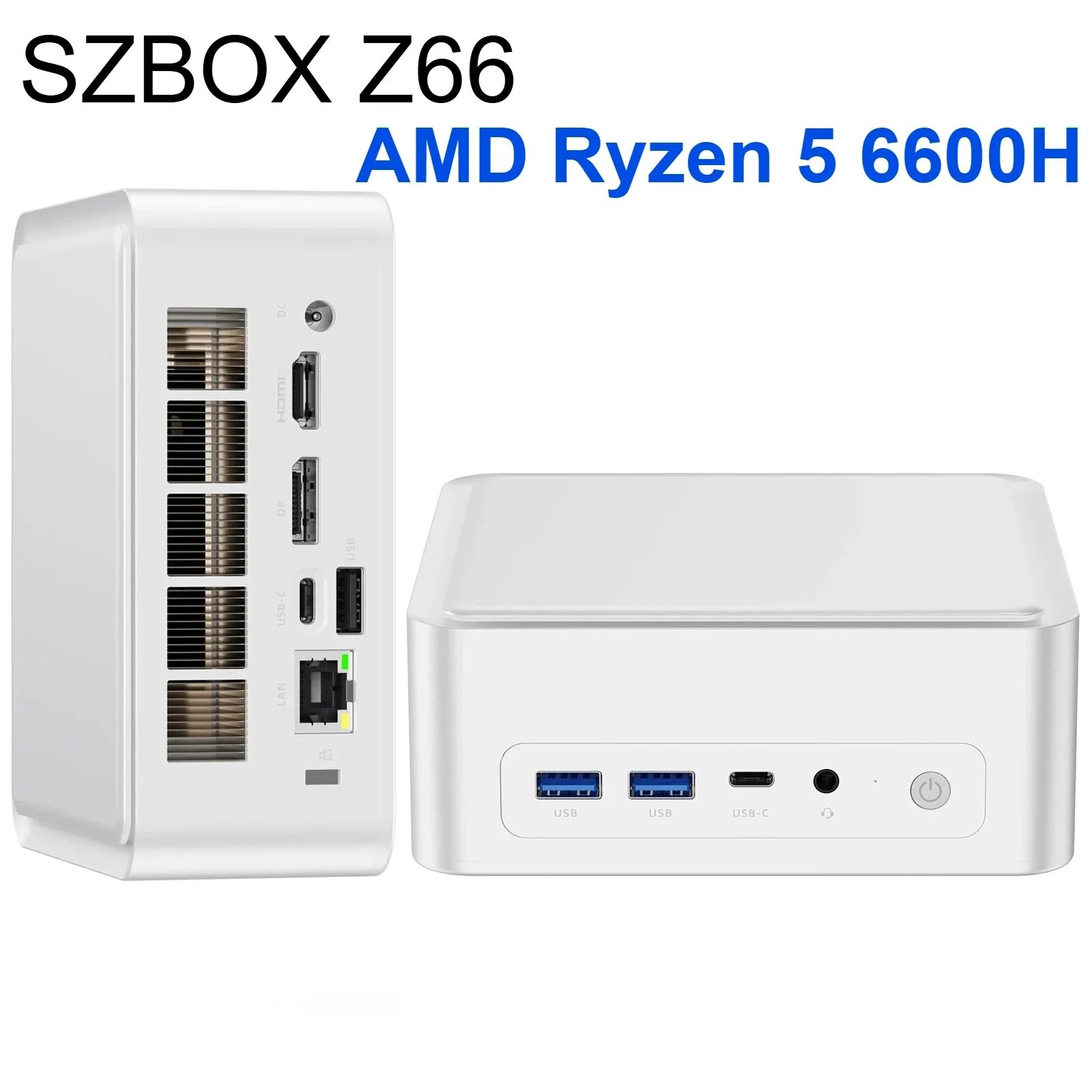 BitPC SZBOX Z66 AMD R5 6600H Мини-ПК DDR5 16GB 512GB SSD, ЕС