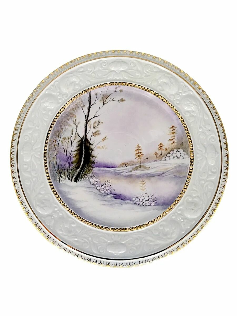 Блюдо настенное 31см "Первый снег" (Францъ Гарднеръ)