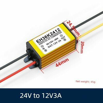 Блок питания Yiweng EVEPS, преобразователь напряжения 24В в 12В для мониторинга транспортных средств, понижающий модуль