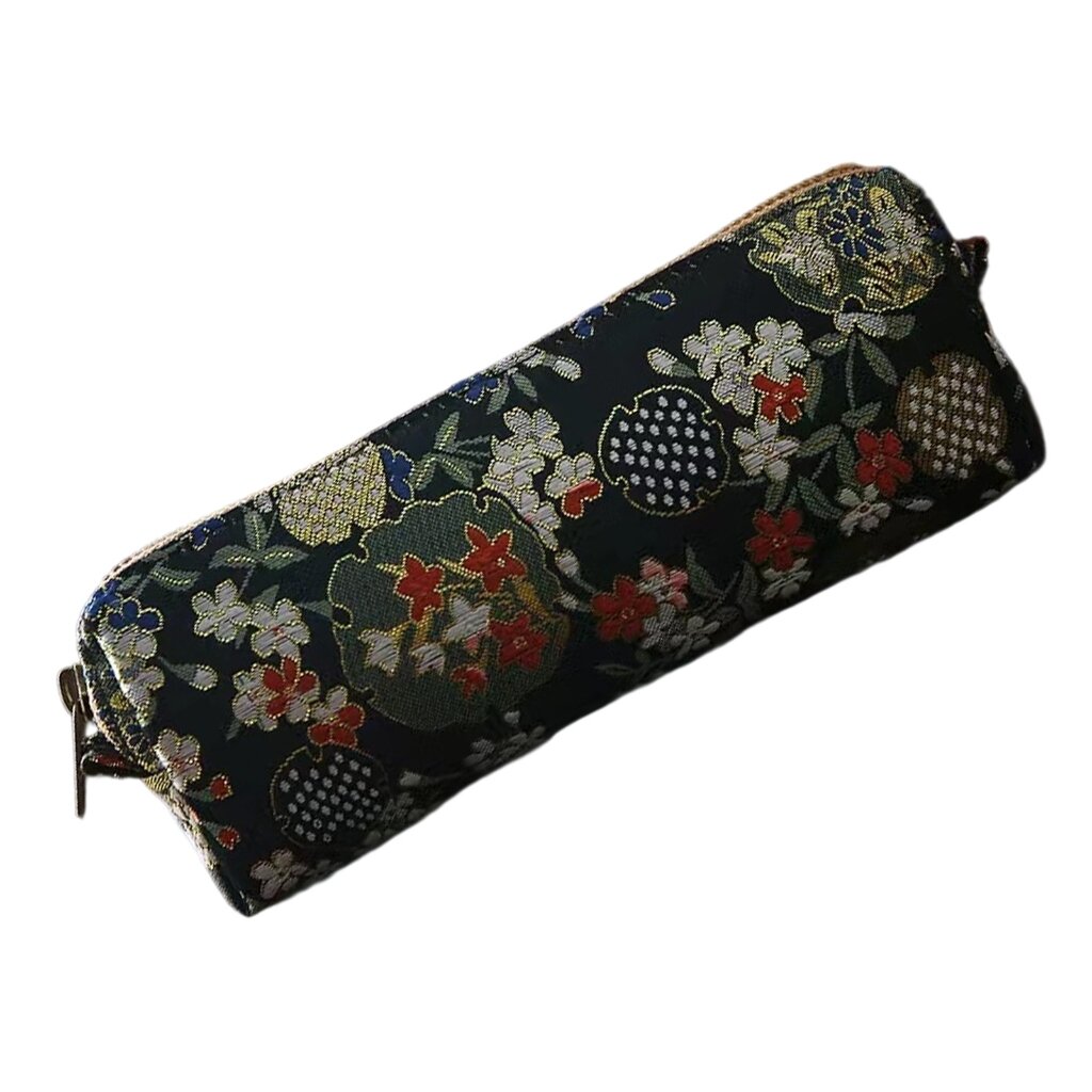 Ретро-китайский стиль, парчовый пенал большой емкости, простая сумка для канцелярских принадлежностей, парчовый черный камень