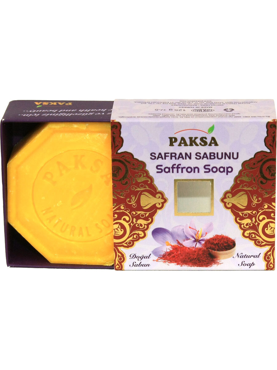 Мыло натуральное PAKSA "Шафран", турецкое, для бани, хаммама