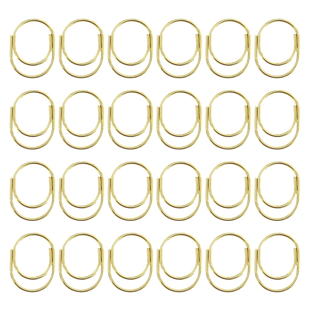 24шт Многофункциональные скрепки для бумаги 25x19 мм разного цвета металлические зажимы для файлов